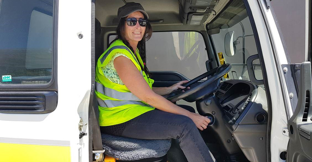 In the driving seat
