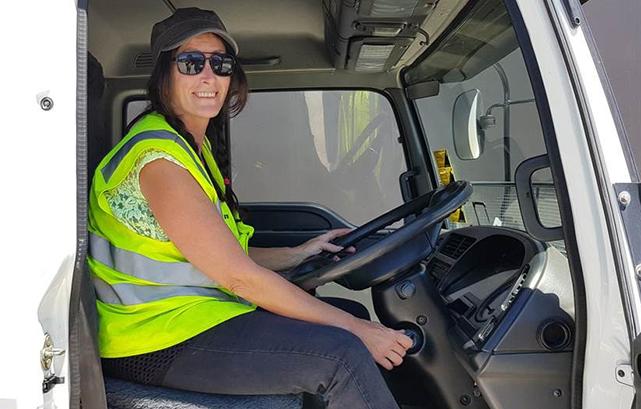 In the driving seat